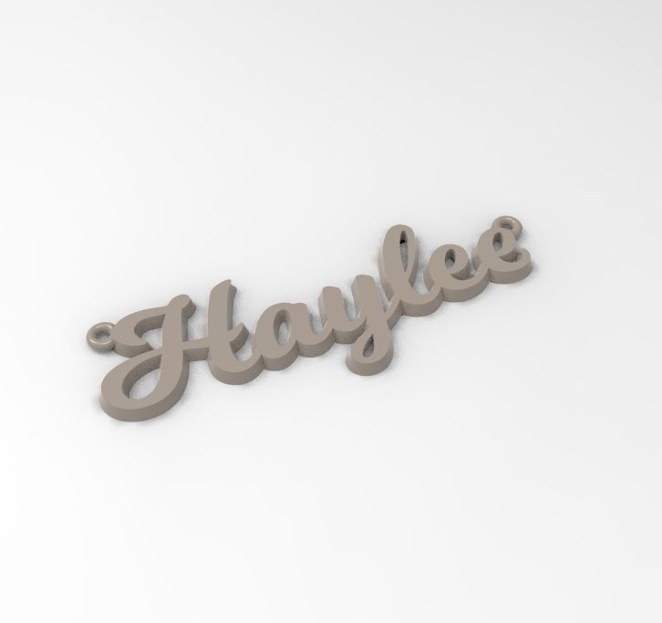haylee name plate 3D model 3D printable | CGTrader