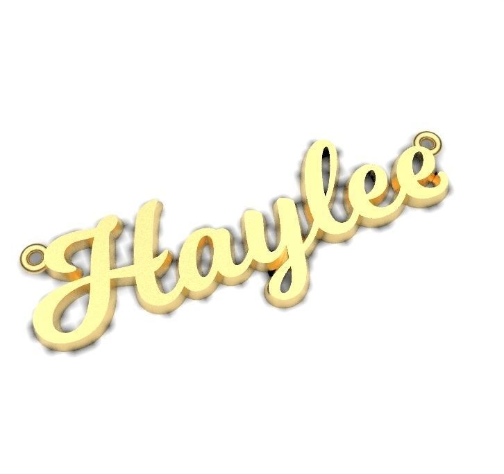 haylee name plate 3D model 3D printable | CGTrader