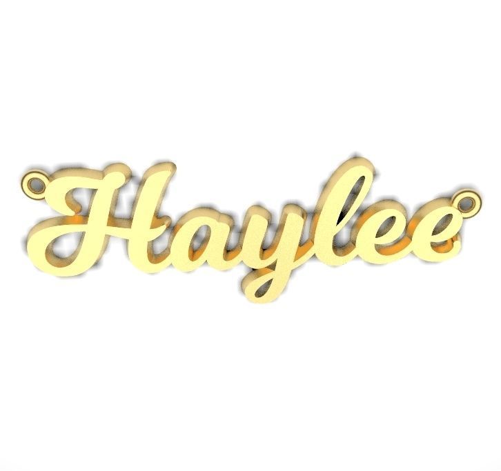 haylee name plate 3D model 3D printable | CGTrader