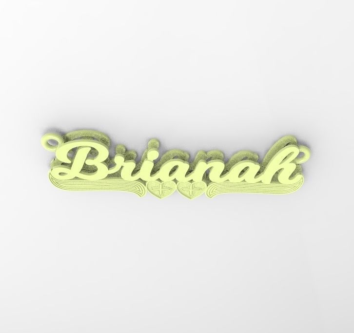 Brianah name plate 3D model 3D printable | CGTrader