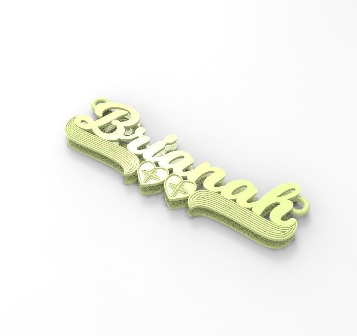 Brianah name plate 3D model 3D printable | CGTrader