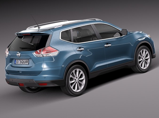 Blue Nissan Rogue 2014 3D Model .max .obj .3ds .fbx .c4d .lwo .lw .lws ...