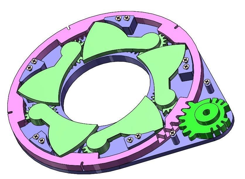 D60M5BTY2 mechanical mechanism shutter 3d printing iris diy 3D model 3D ...