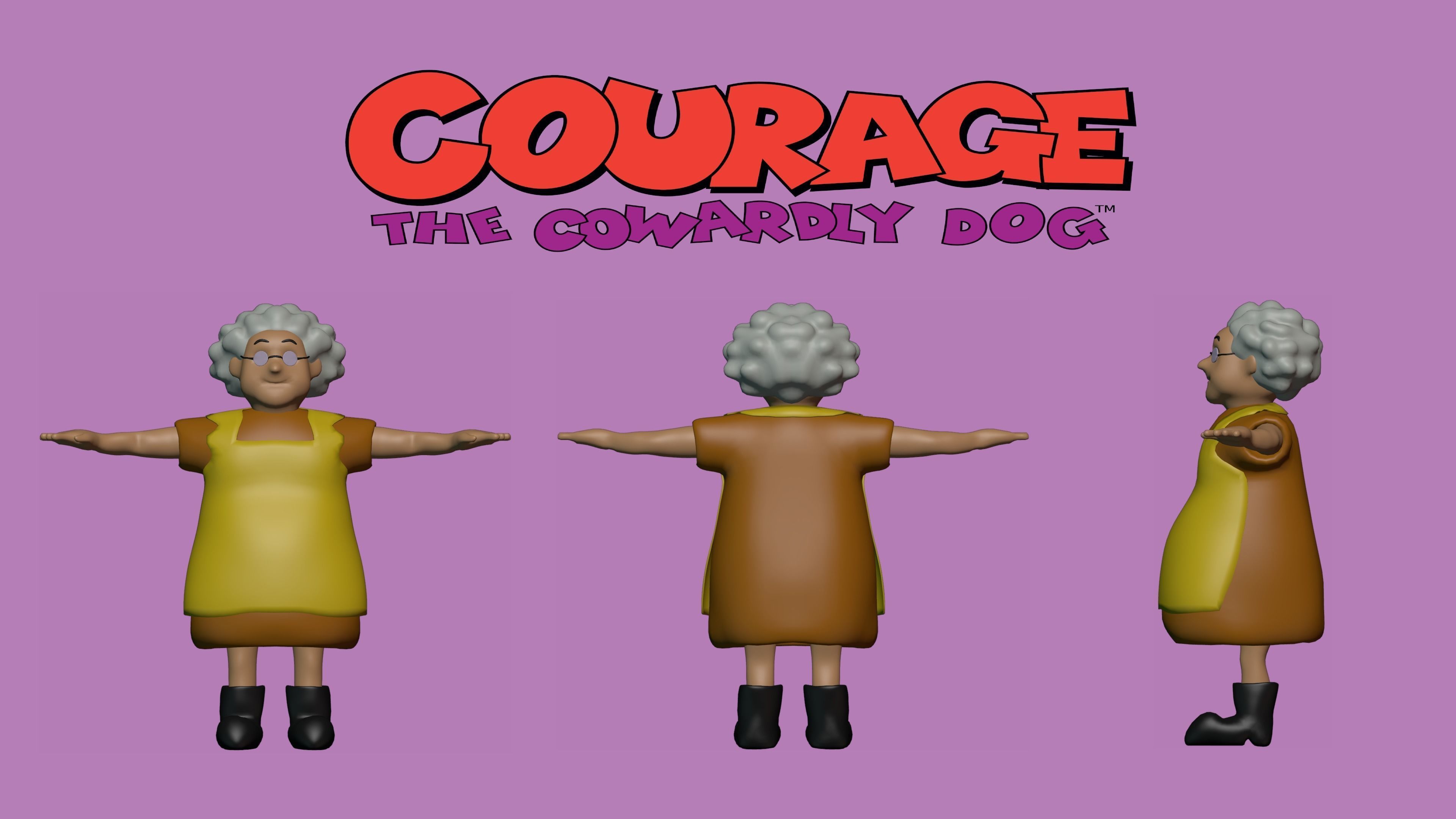 3D model Muriel Bagge 3D model - Courage the Cowardly Dog VR / AR / low ...