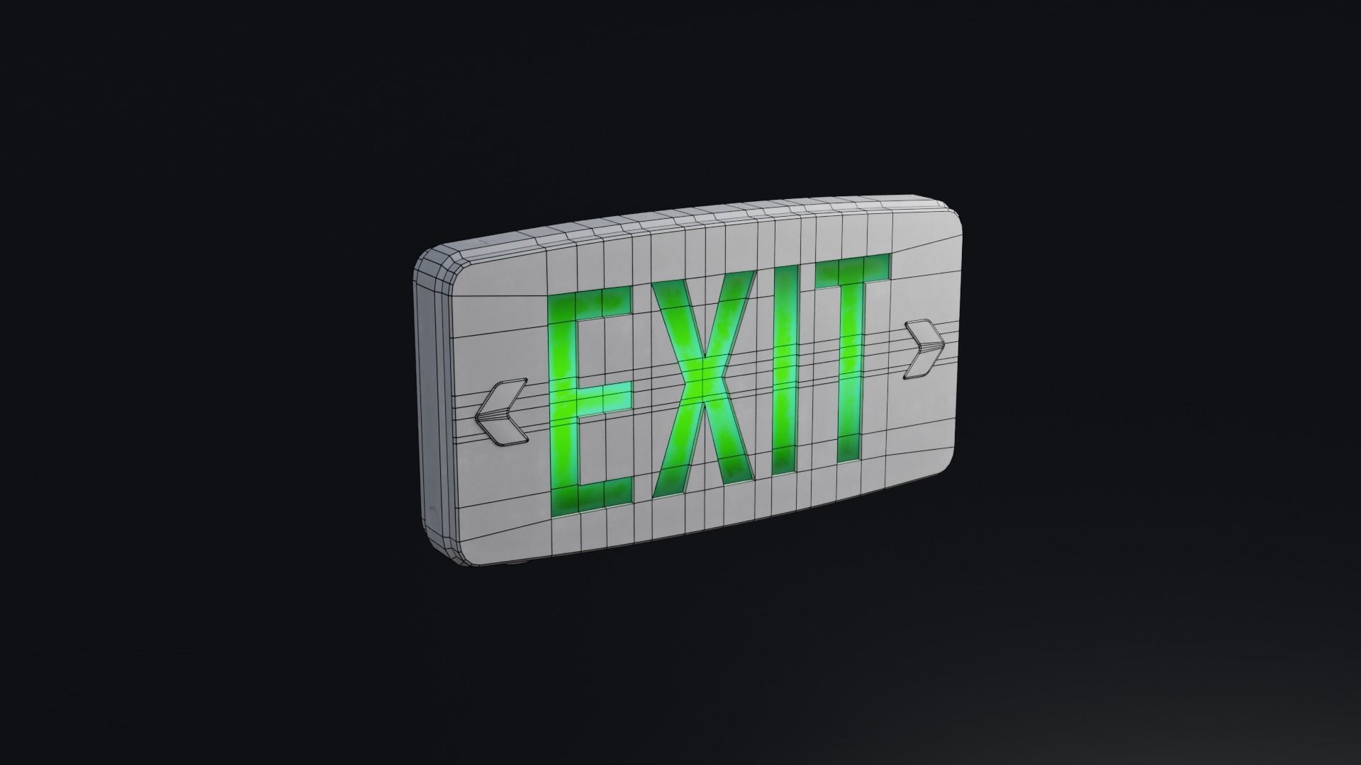 3D model Exit Sign 4K and 2K VR / AR / low-poly | CGTrader