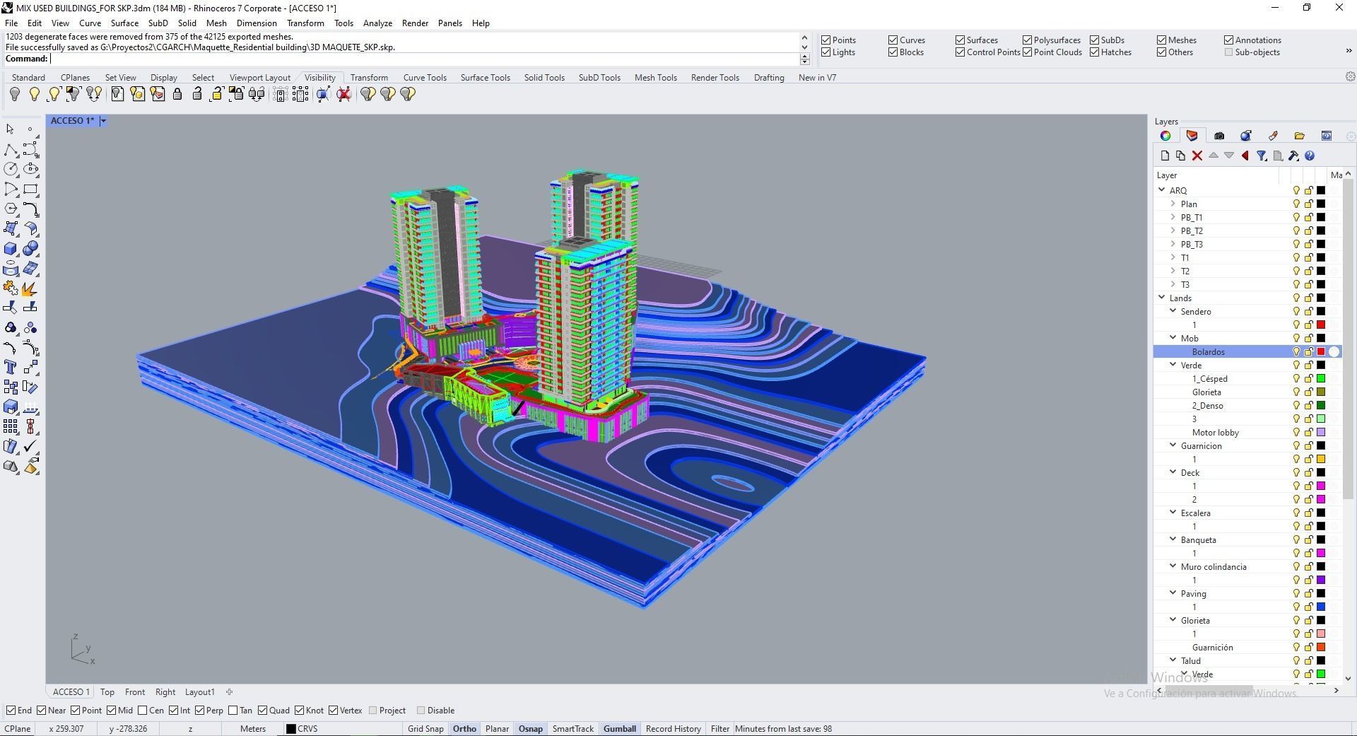 Residential Buildings 3d maquette 3D model | CGTrader