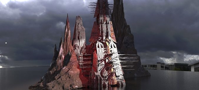 Stylized Snow Mountain Recon tower Kitbash 3D model | CGTrader