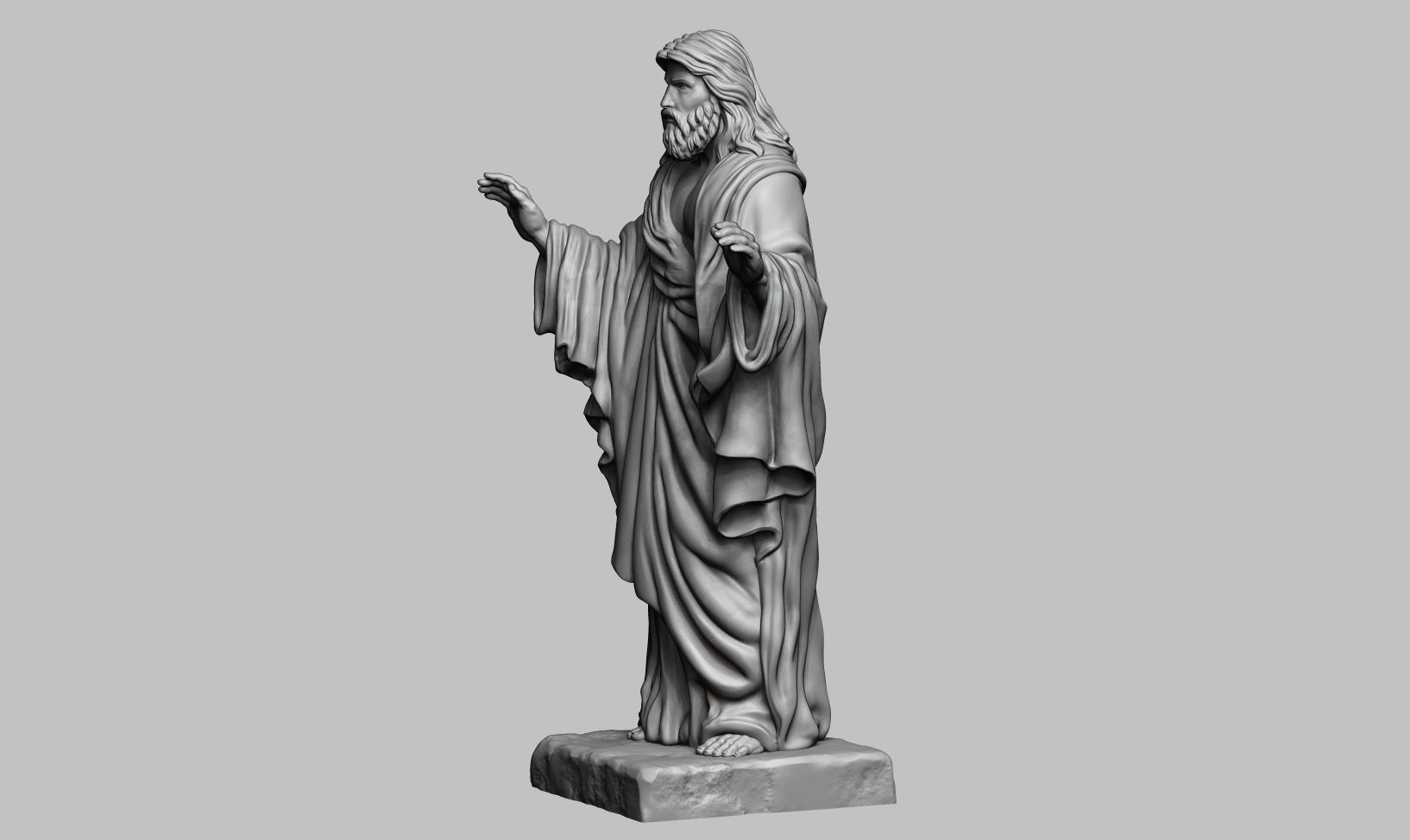 Jesus Statue a01 3D model 3D printable | CGTrader