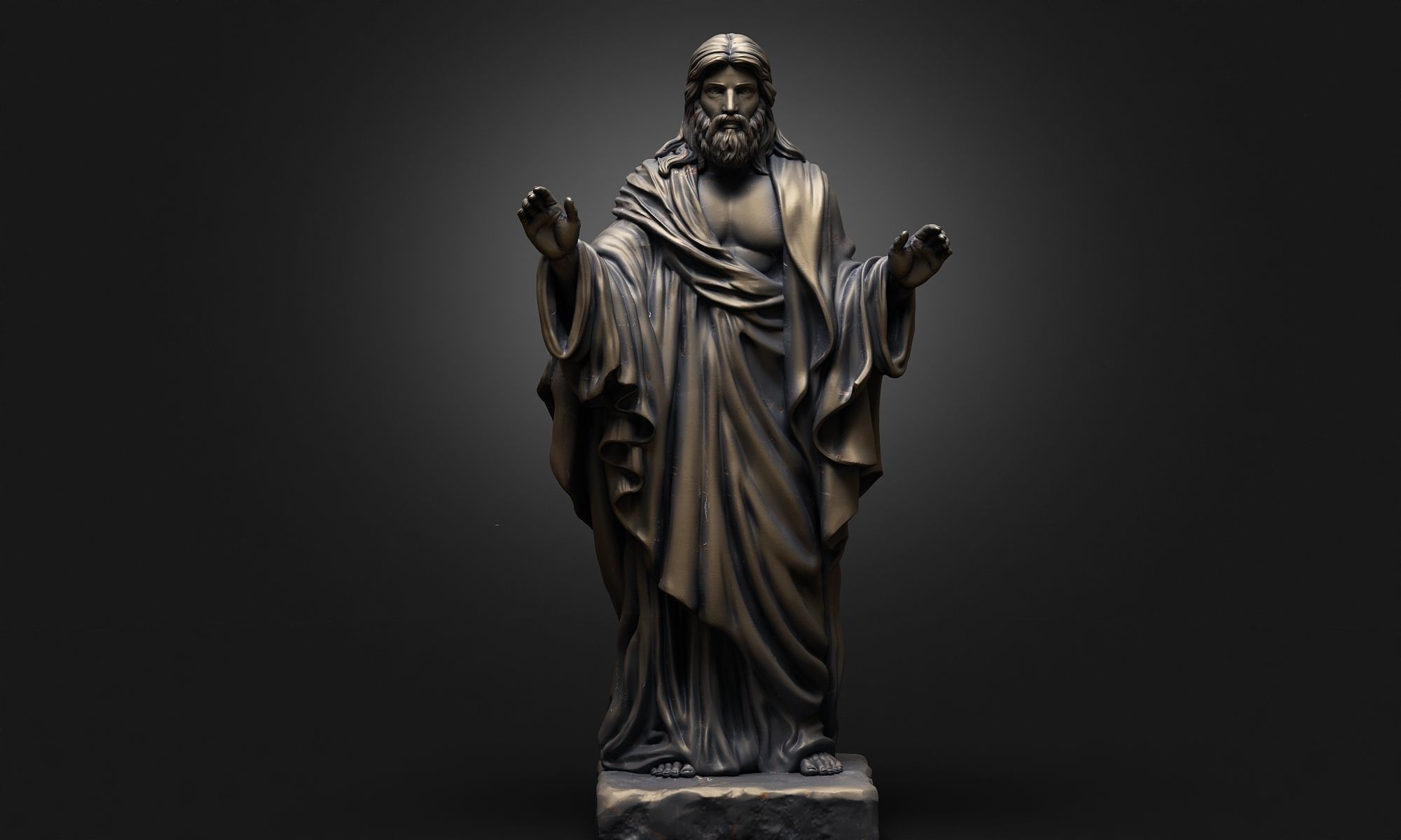 Jesus Statue a01 3D model 3D printable | CGTrader