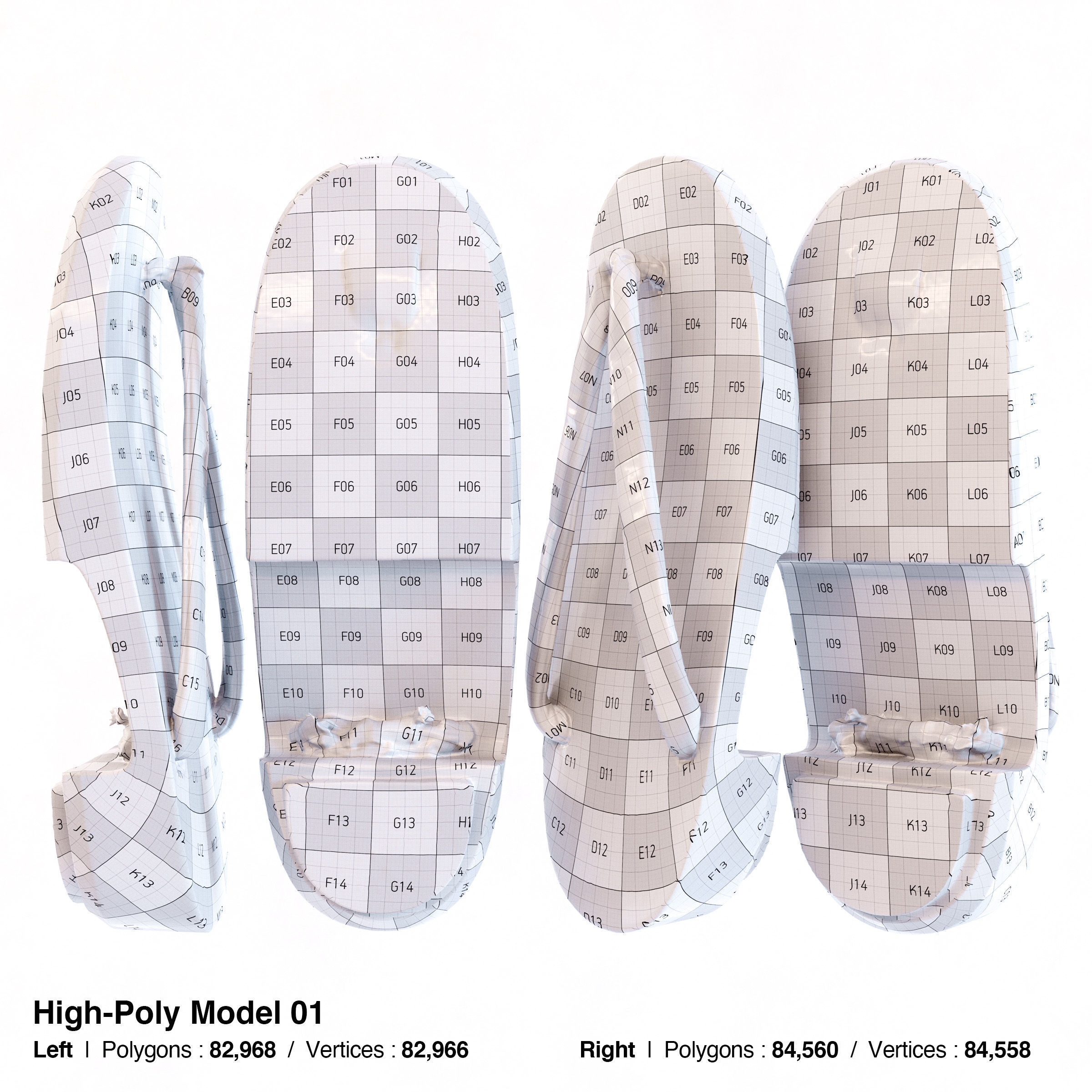 3D model Ukon Geta Set for Women - Japanese Wooden Clogs VR / AR / low ...