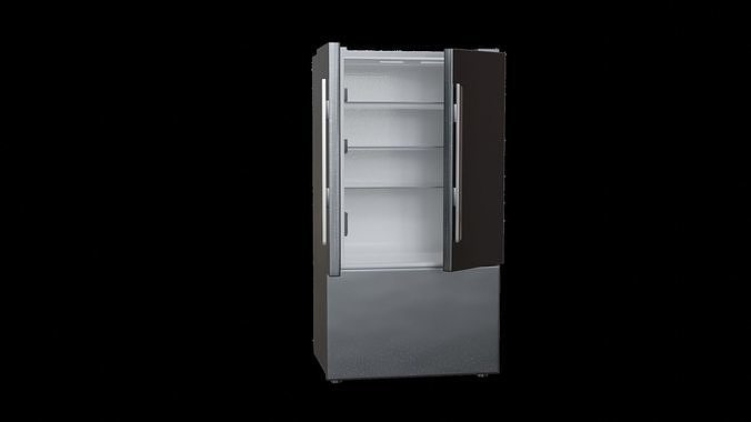 Fridge Refrigrator kitchen procedurally textured free 3D model | CGTrader