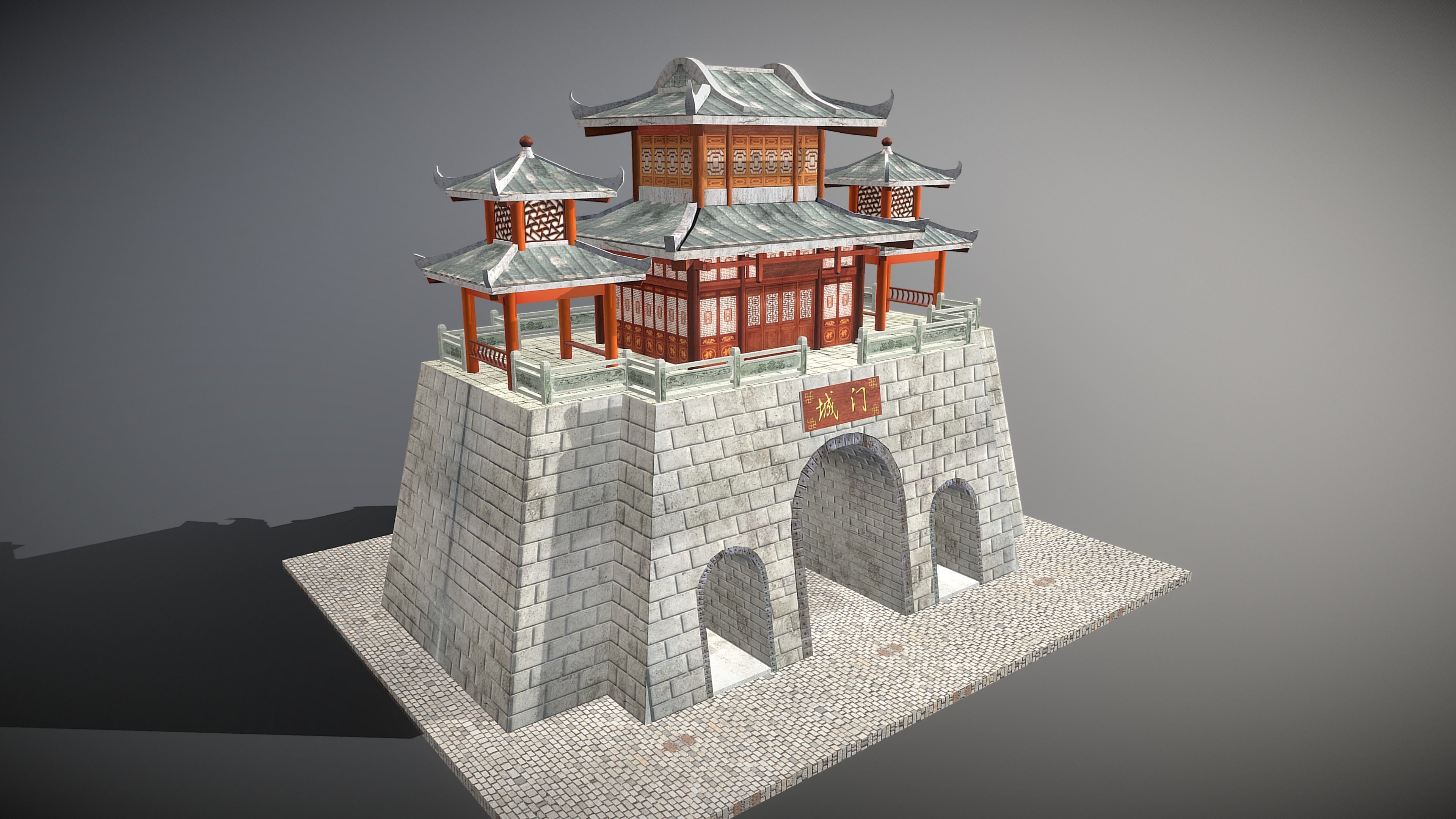 Ancient City Gate 3D model | CGTrader