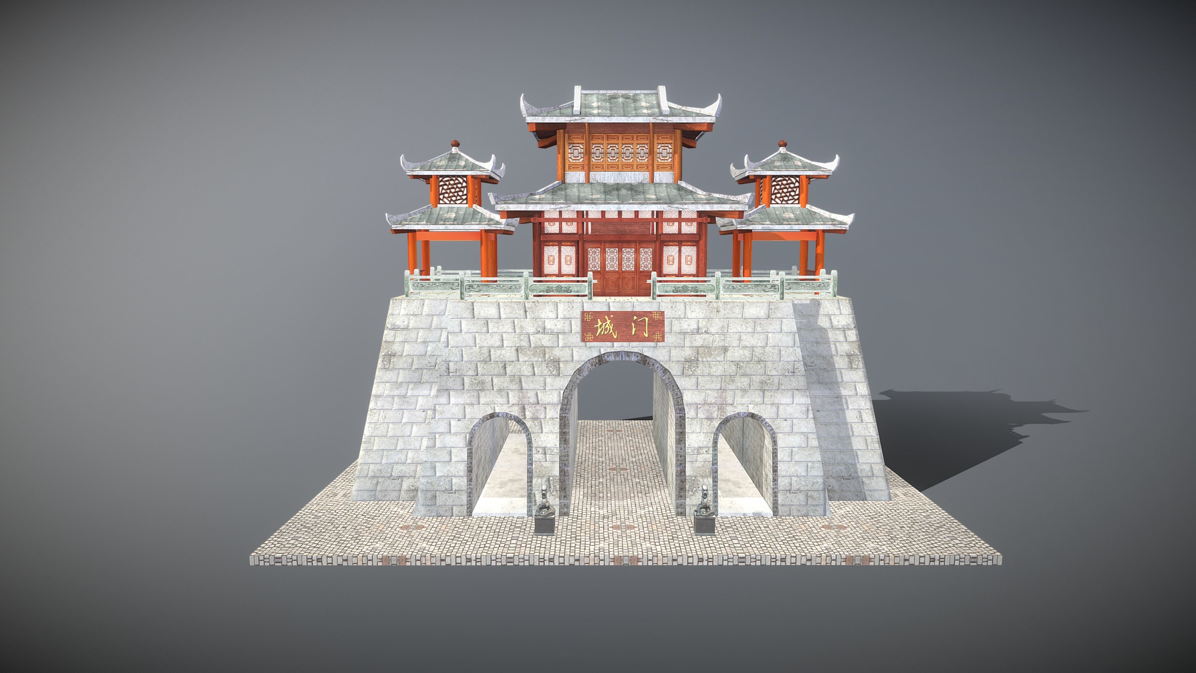 Ancient City Gate 3D model | CGTrader