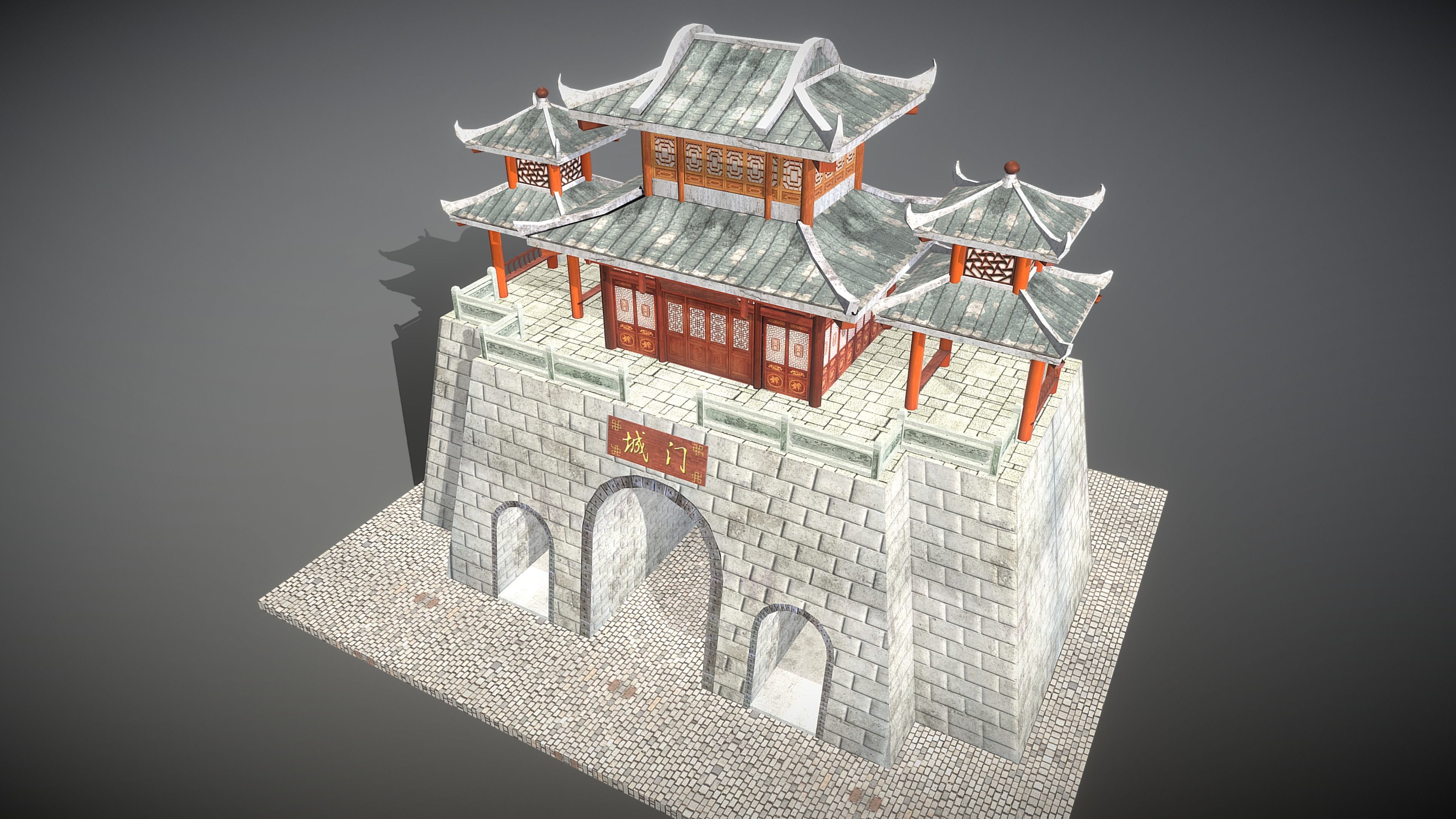 Ancient City Gate 3D model | CGTrader