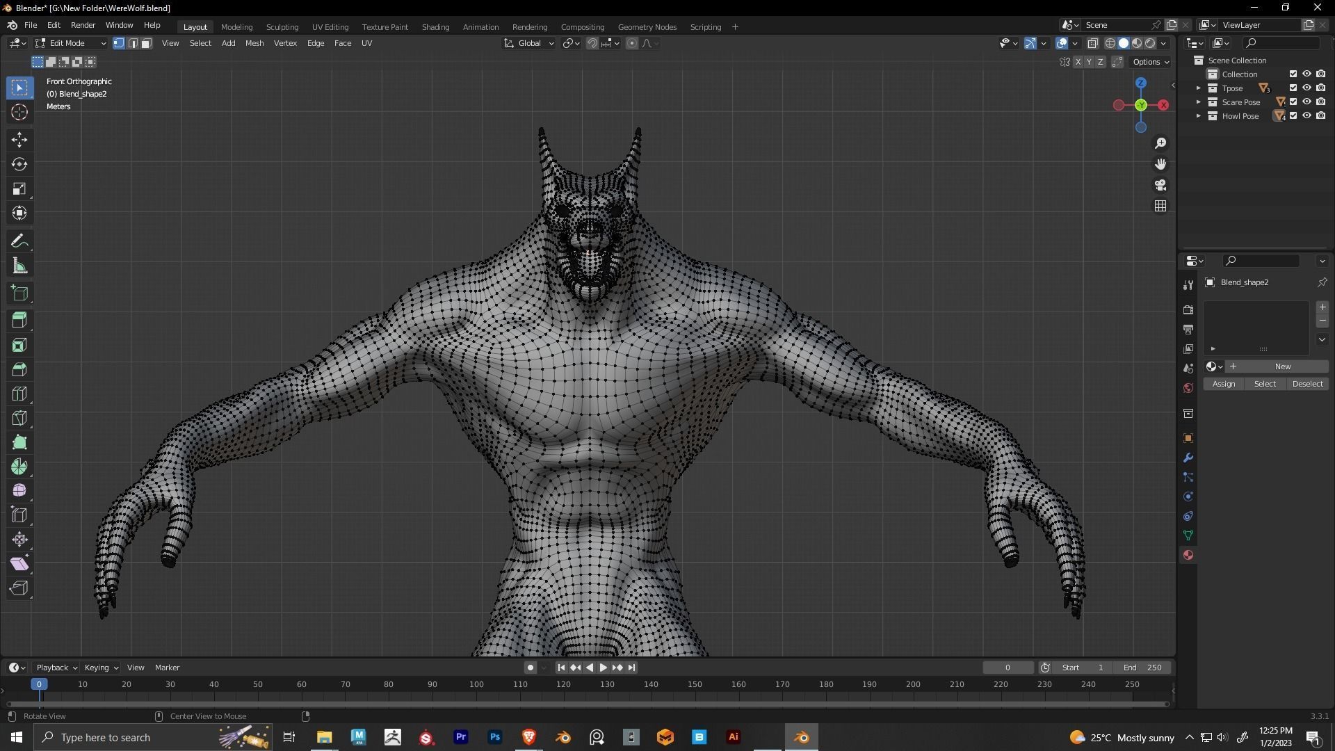 3D model Werewolf demon with claws VR / AR / low-poly | CGTrader
