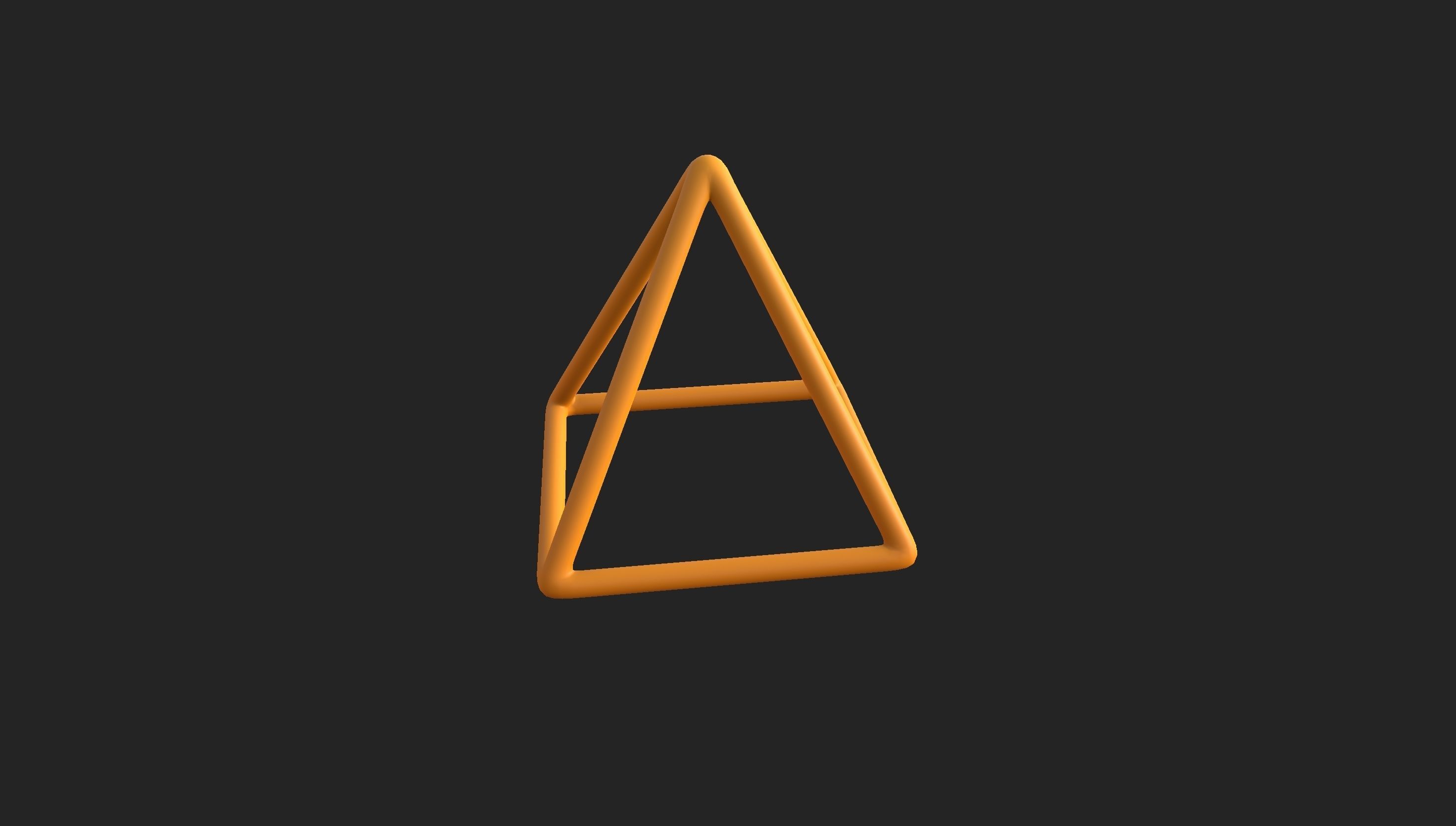 Cartoon Wire Pyramid 3D model | CGTrader
