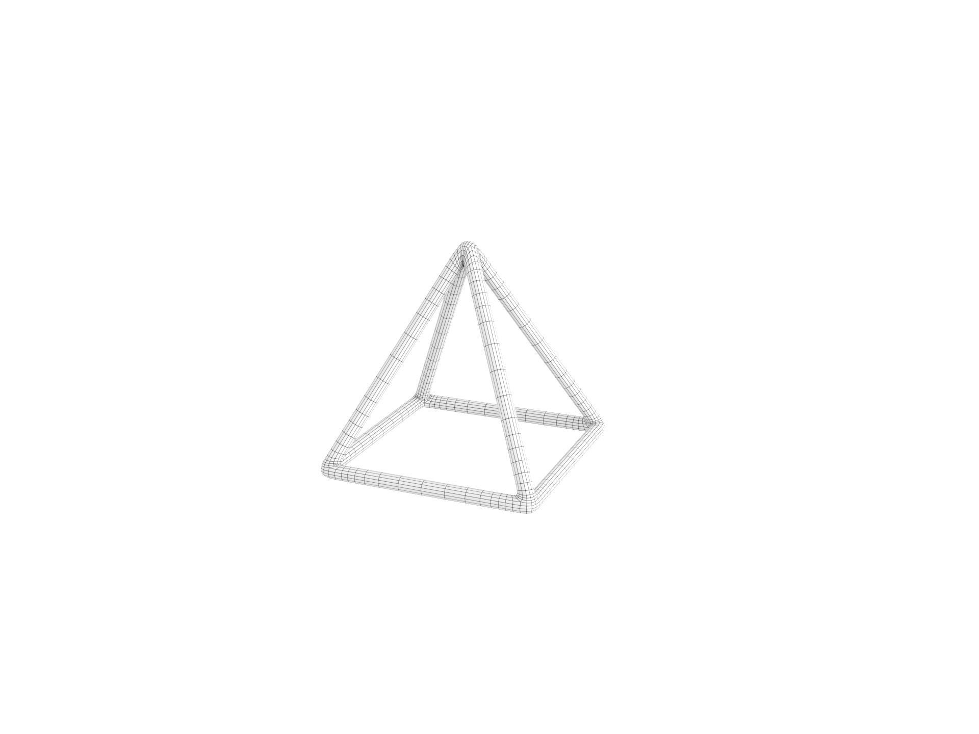 Cartoon Wire Pyramid 3D model | CGTrader