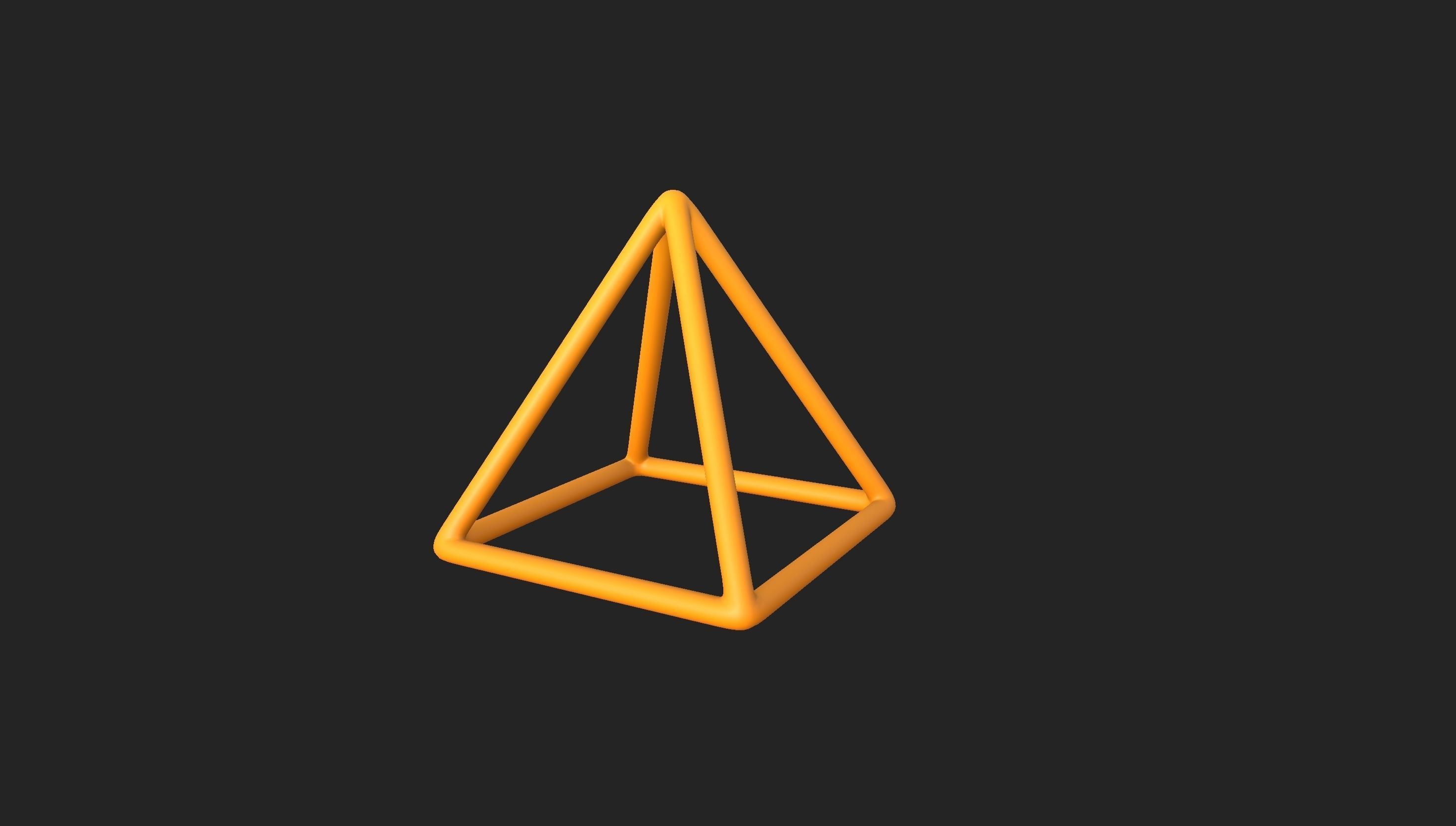 Cartoon Wire Pyramid 3D model | CGTrader