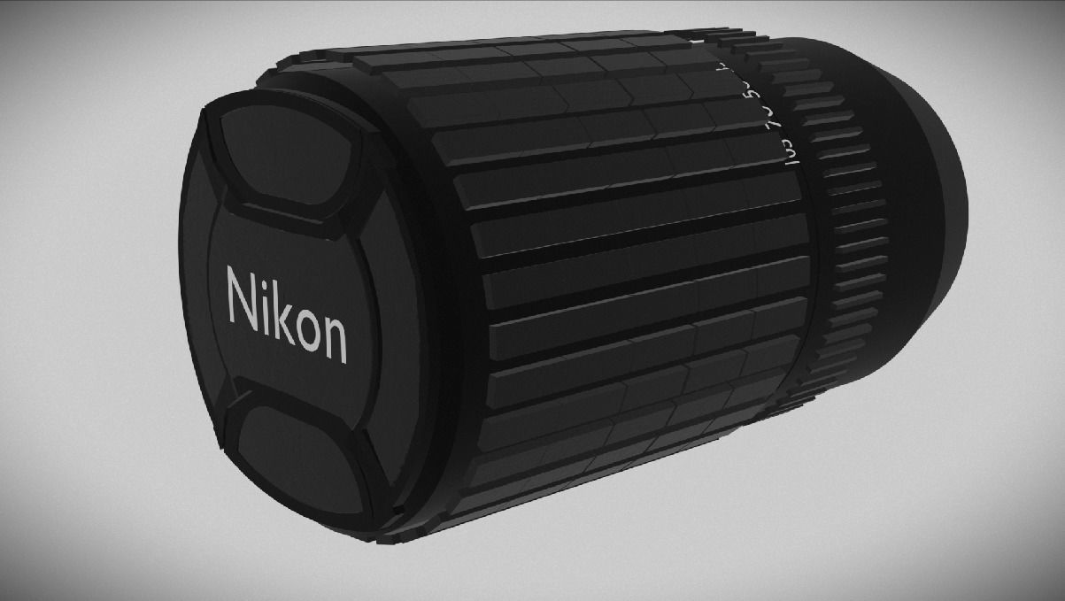 Nikon Camera Lens 18-105mm free 3D model | CGTrader