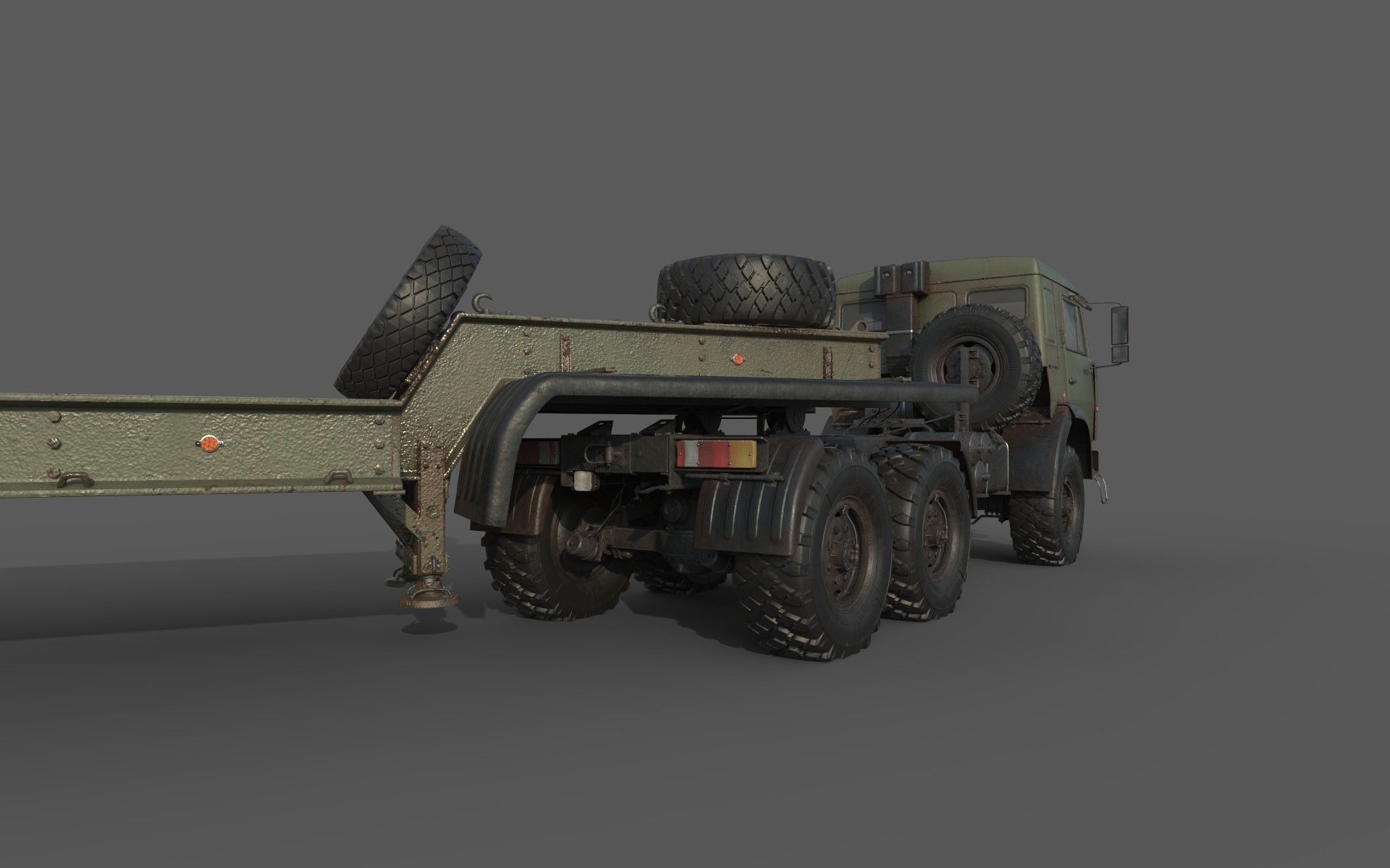 Kamaz 44100 with Trailer 3D model | CGTrader