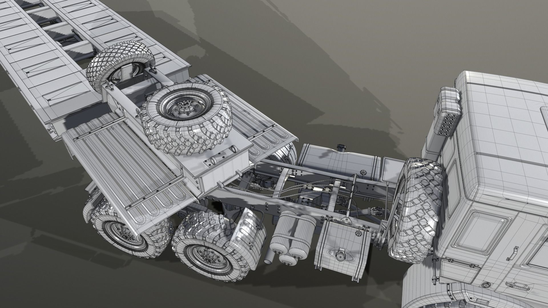 Kamaz 44100 with Trailer 3D model | CGTrader