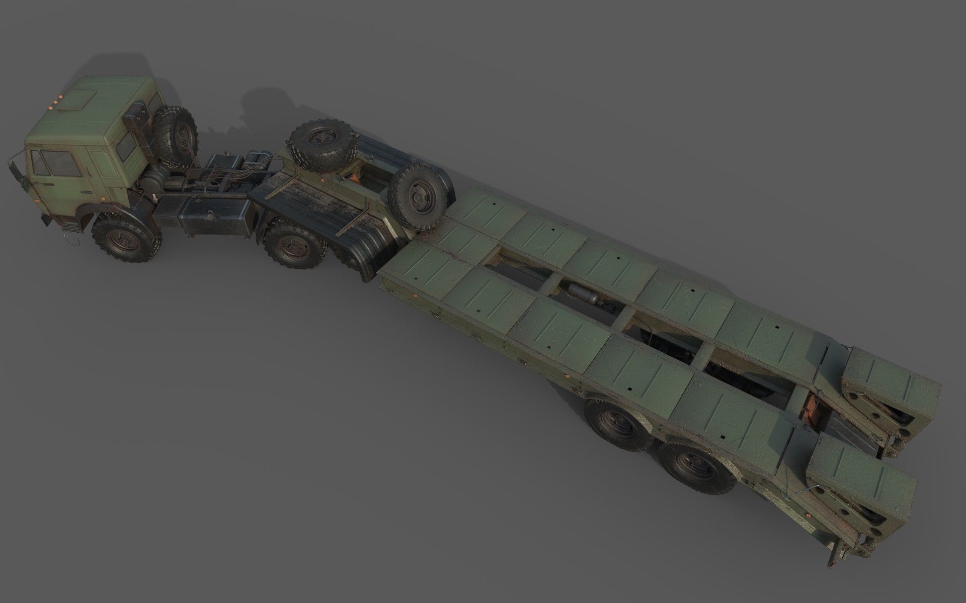 Kamaz 44100 with Trailer 3D model | CGTrader