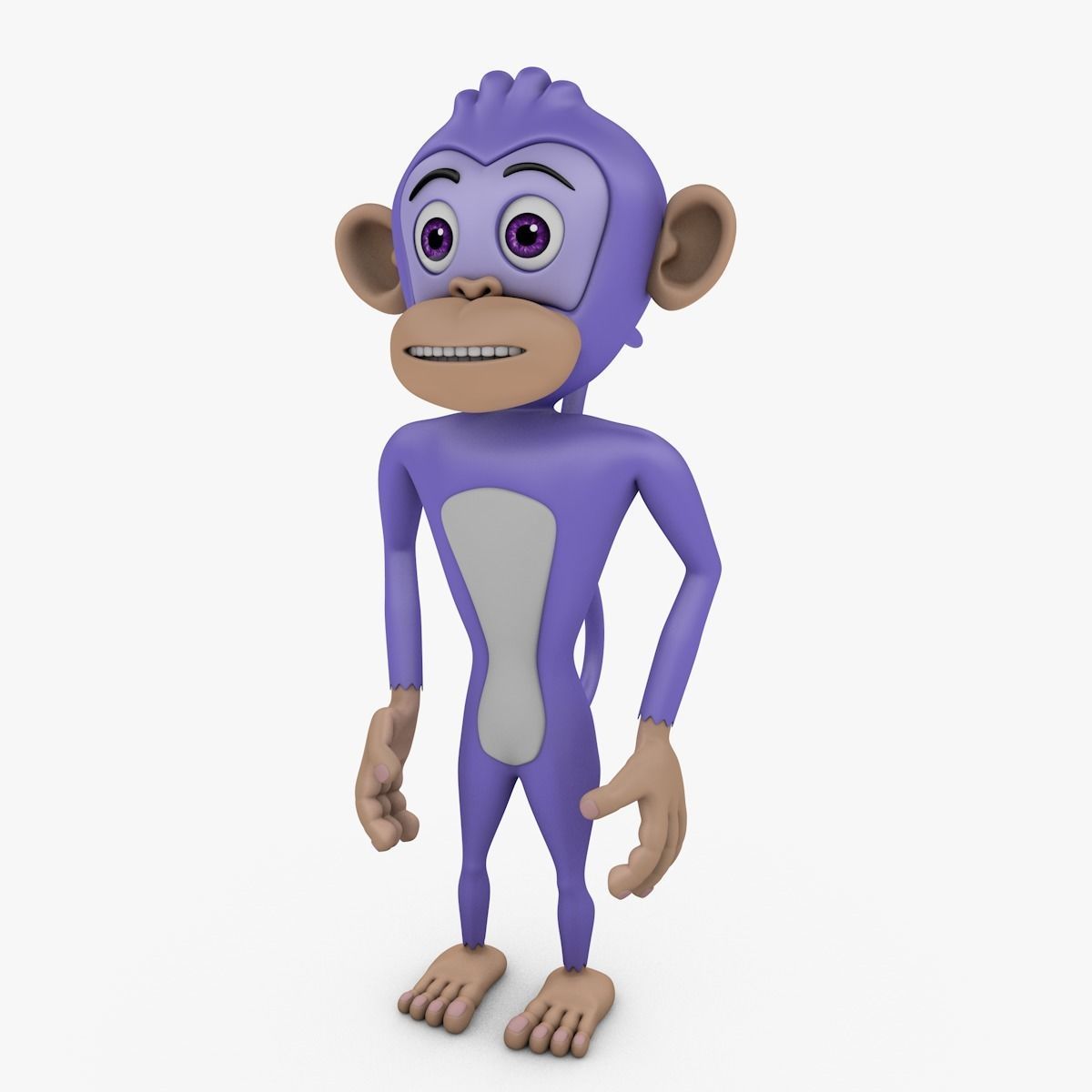 Monkey Cartoon Rig 3D 3D model rigged | CGTrader