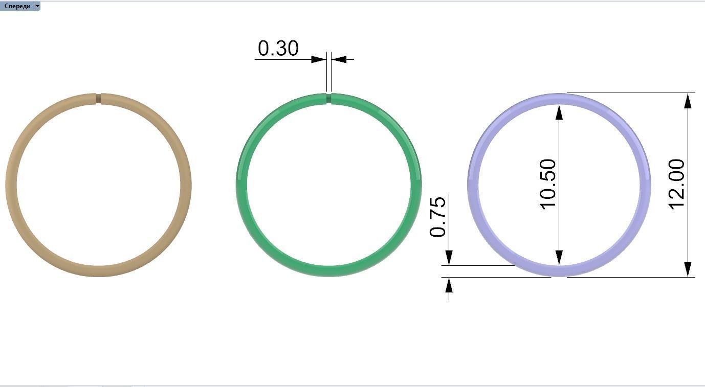 trinity rings for pendant-bracelet 3D model 3D printable | CGTrader