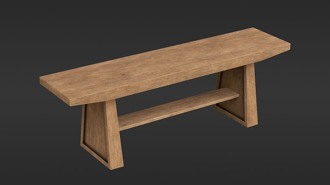Wooden bench free VR / AR / low-poly 3D model | CGTrader