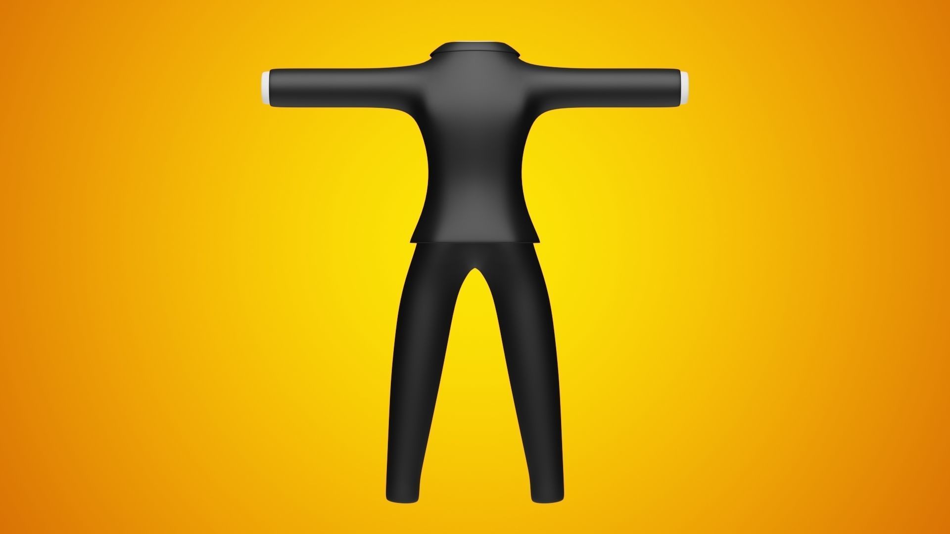 Black Men Suit in Cartoon Character Style 3D model | CGTrader