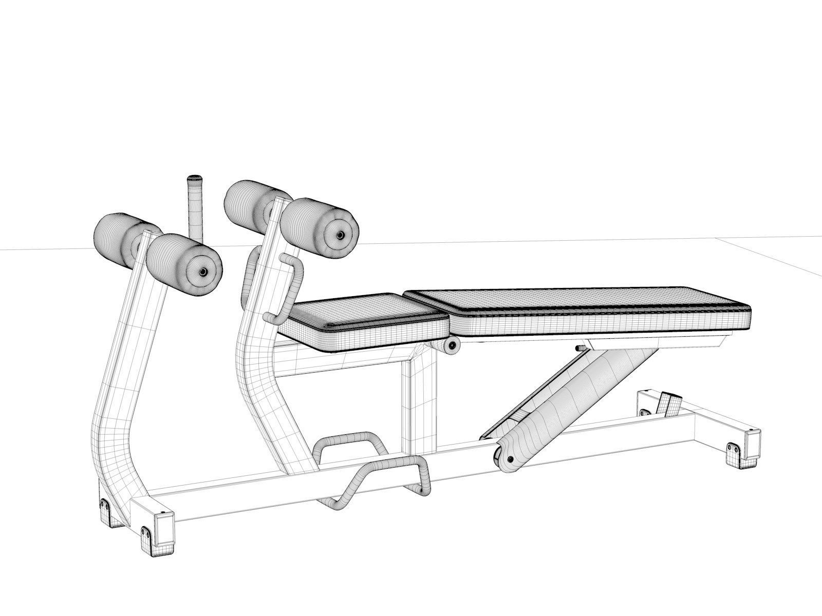 Abdominal Crunch Bench 3D model | CGTrader