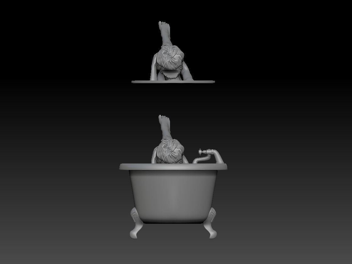 GIRL TOILET TUB 4 3D model 3D printable | CGTrader