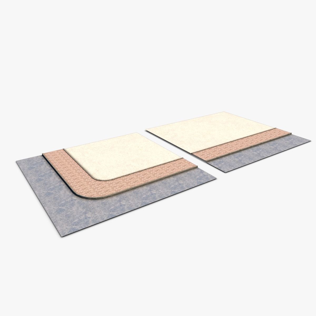 3D model Road04 pair of mats VR / AR / low-poly | CGTrader