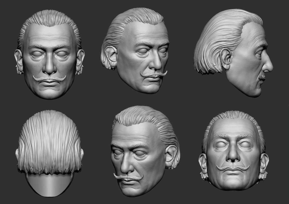 Salvador dali head 3D model 3D printable | CGTrader
