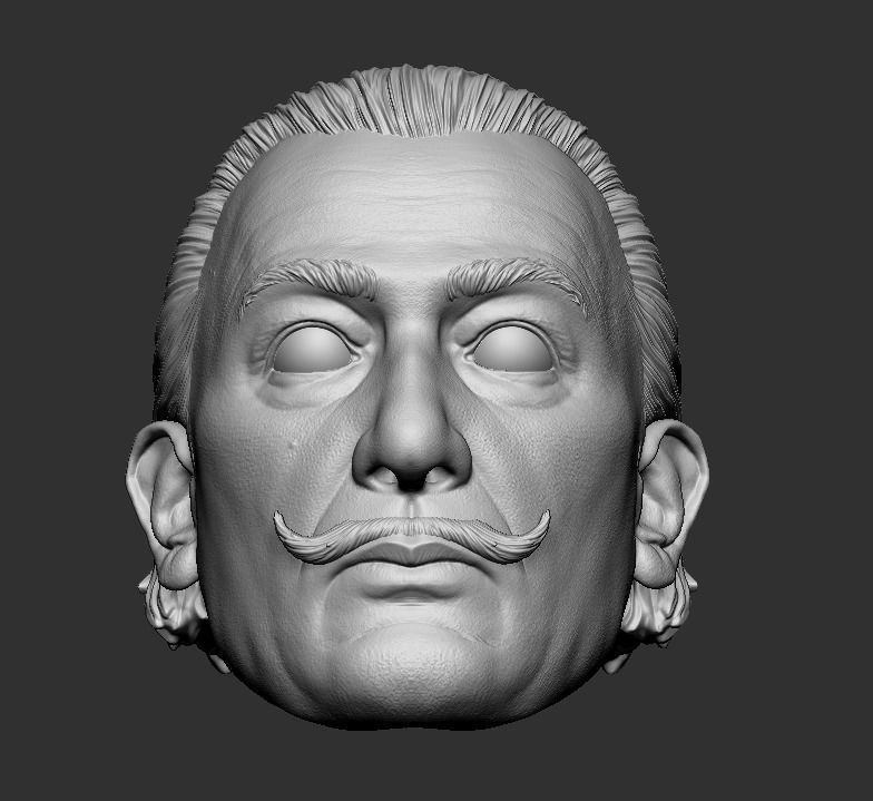 Salvador dali head 3D model 3D printable | CGTrader