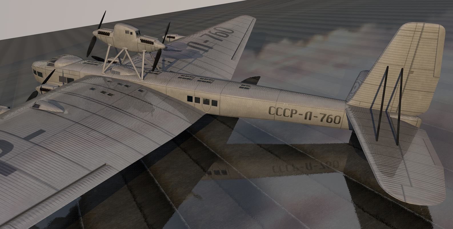 Tupolev ANT-20 Maxim Gorky 3D model | CGTrader