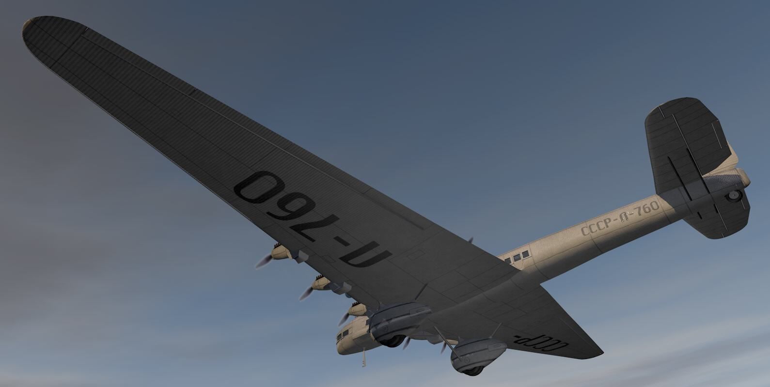 Tupolev ANT-20 Maxim Gorky 3D model | CGTrader