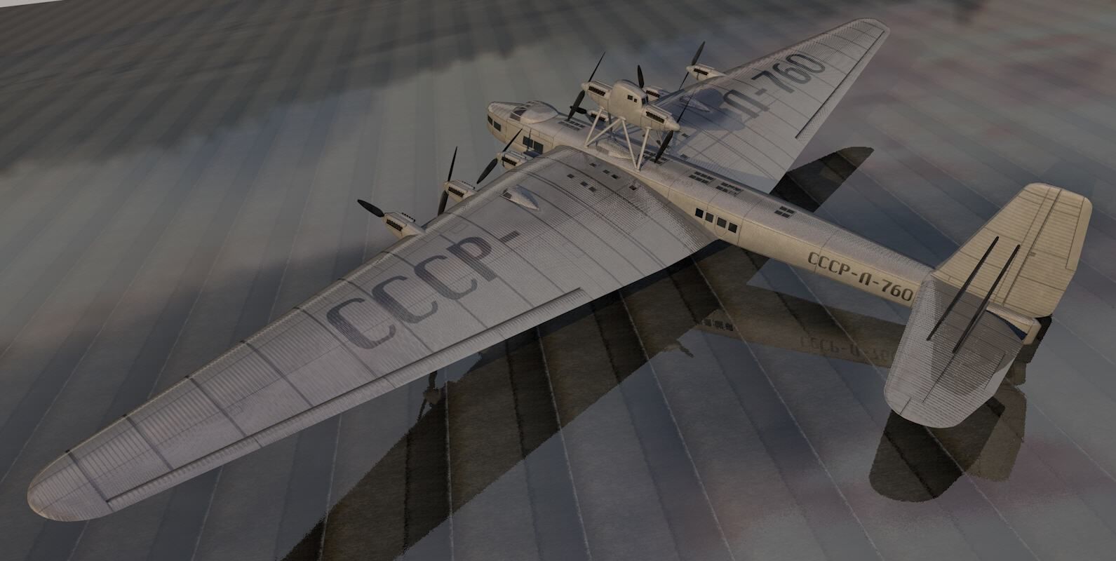 Tupolev ANT-20 Maxim Gorky 3D model | CGTrader