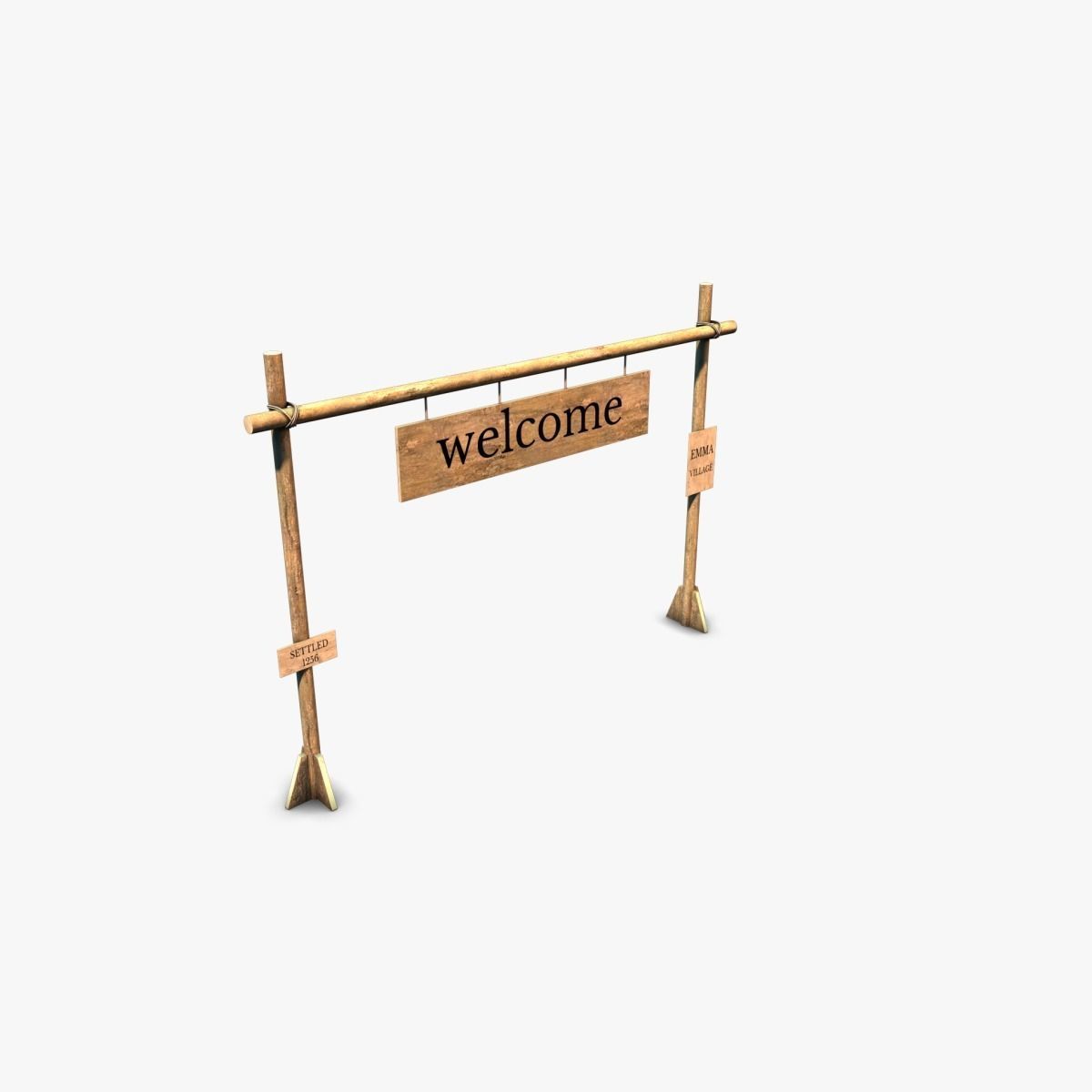 3D model welcome gate VR / AR / low-poly | CGTrader