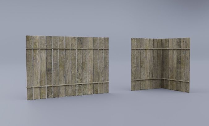 Modular Wooden Fence 3D model | CGTrader