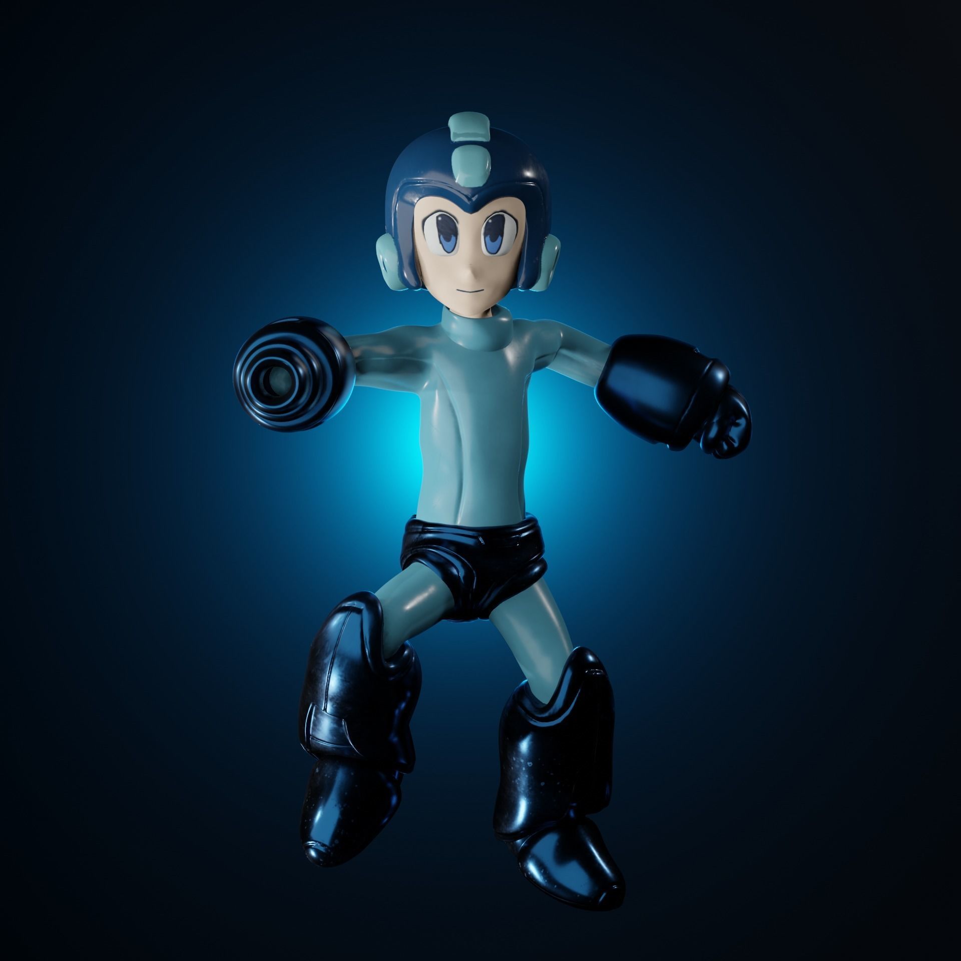 3D model Rockman rigged Ready for Game VR / AR / low-poly | CGTrader