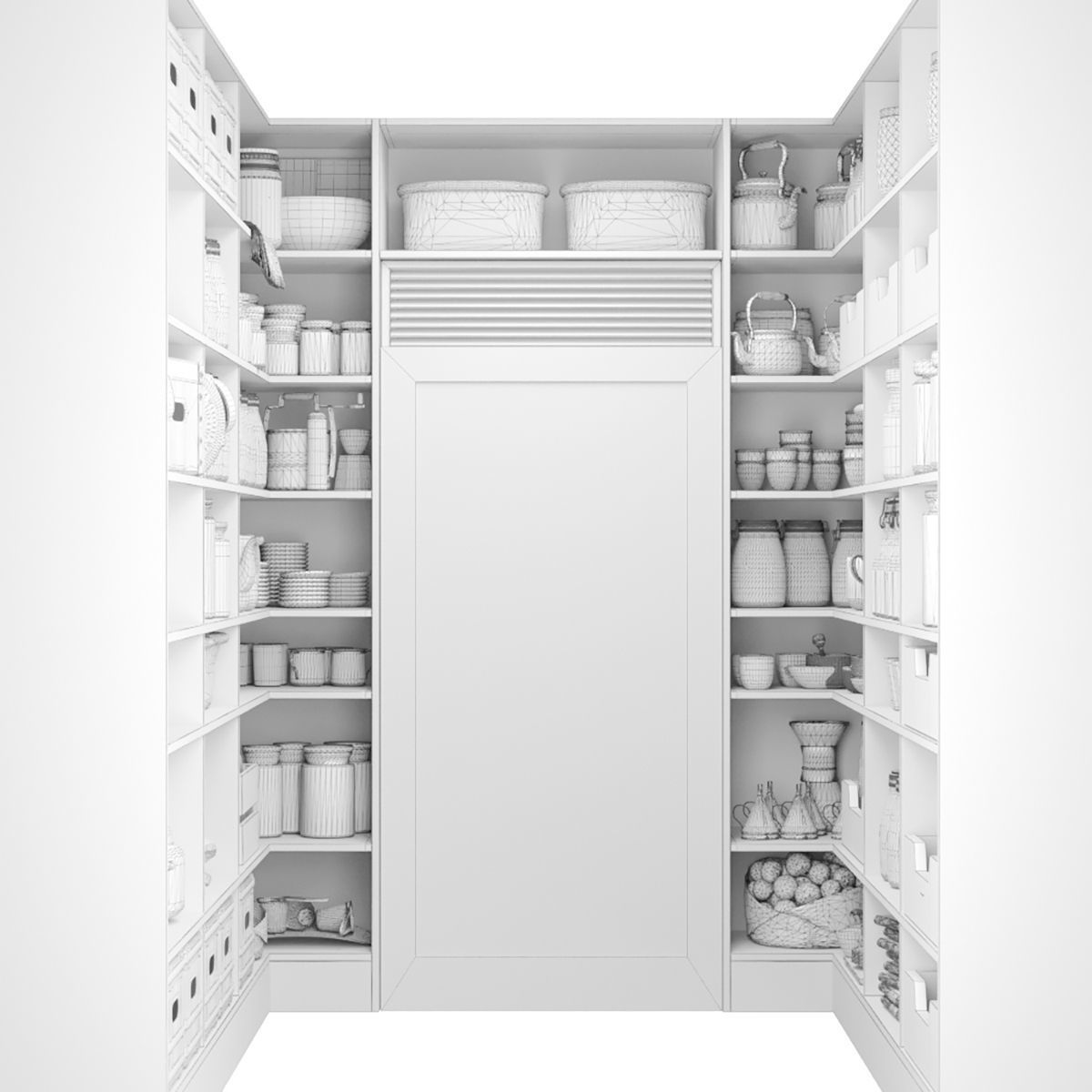 Pantry with spices kitchen utensils 3D model | CGTrader