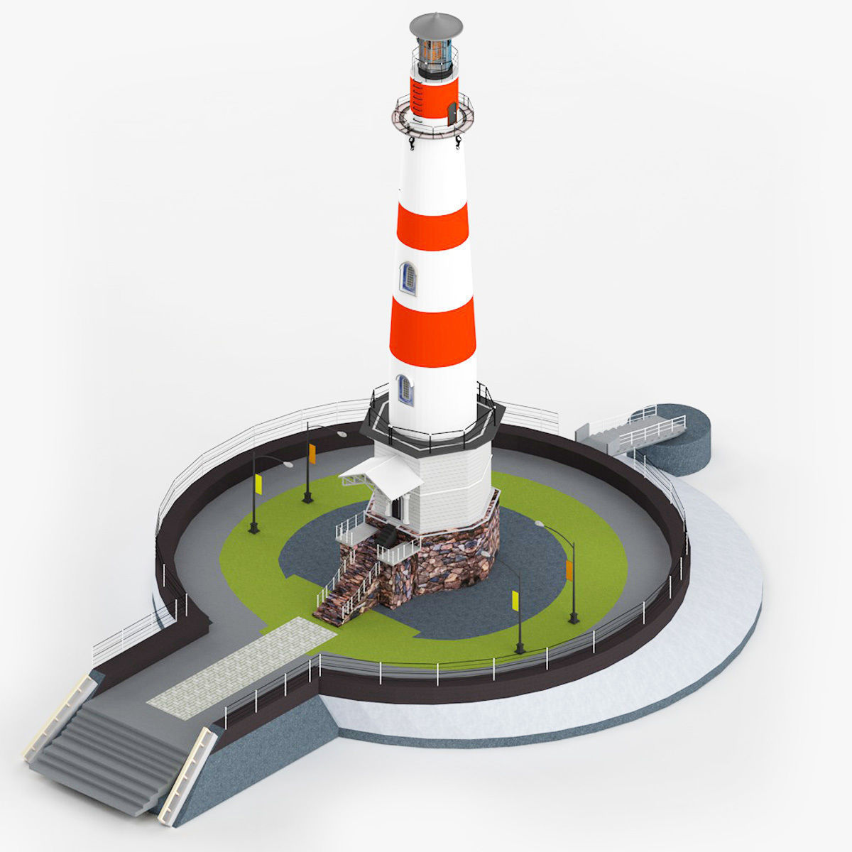 Detailed Lighthouse 3D model 3D model | CGTrader
