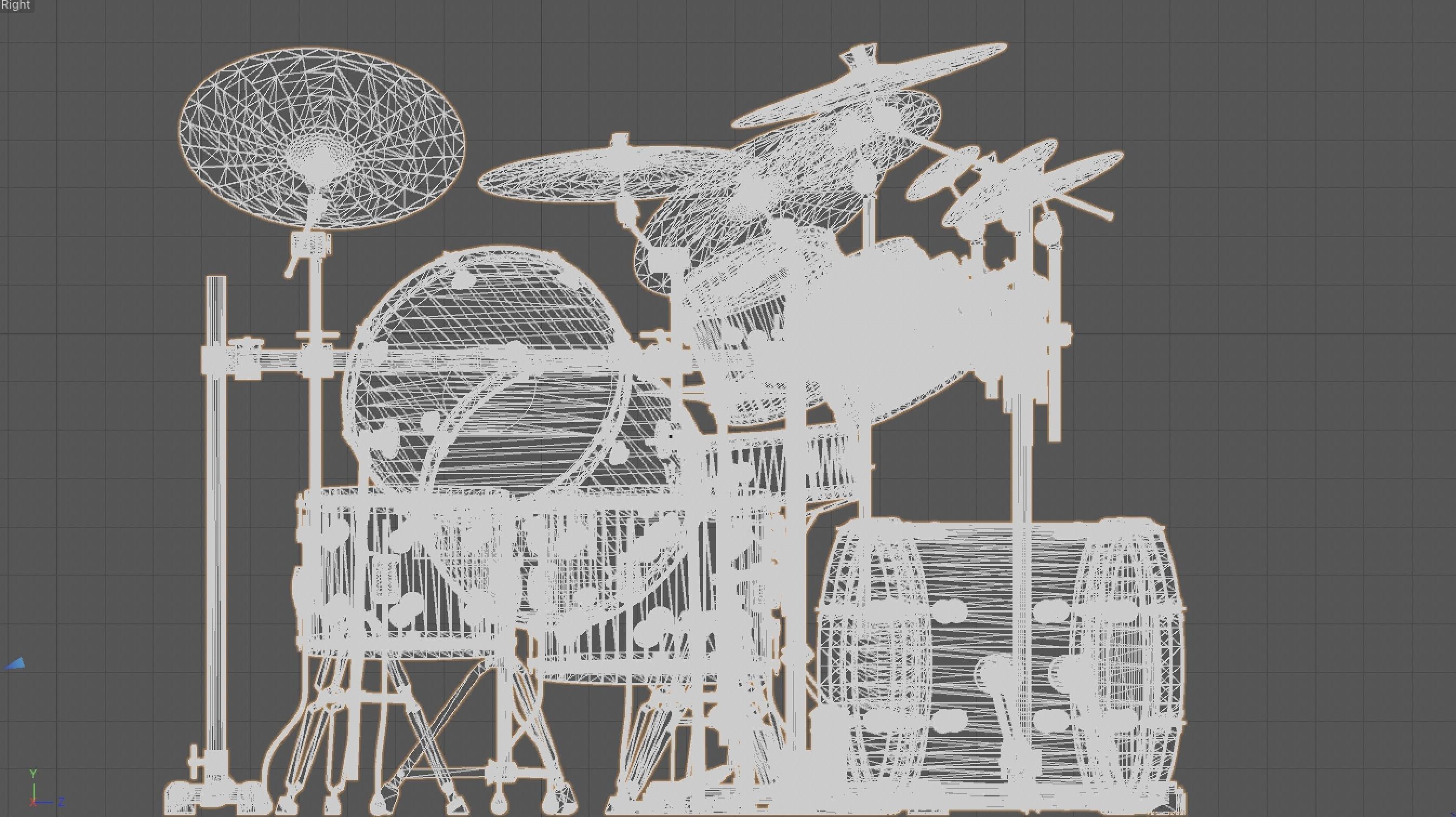Highly Detailed Stage Drumset 3D model | CGTrader
