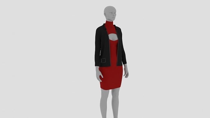 3D model Women Dress VR / AR / low-poly | CGTrader