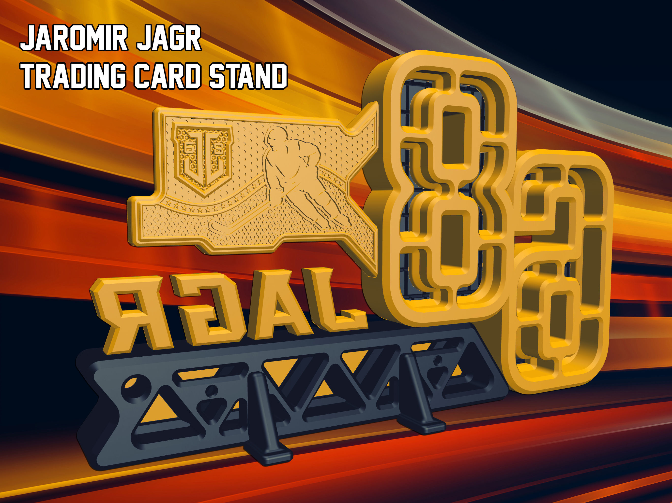 Jaromir Jagr Trading Card Stand 3D model 3D printable | CGTrader
