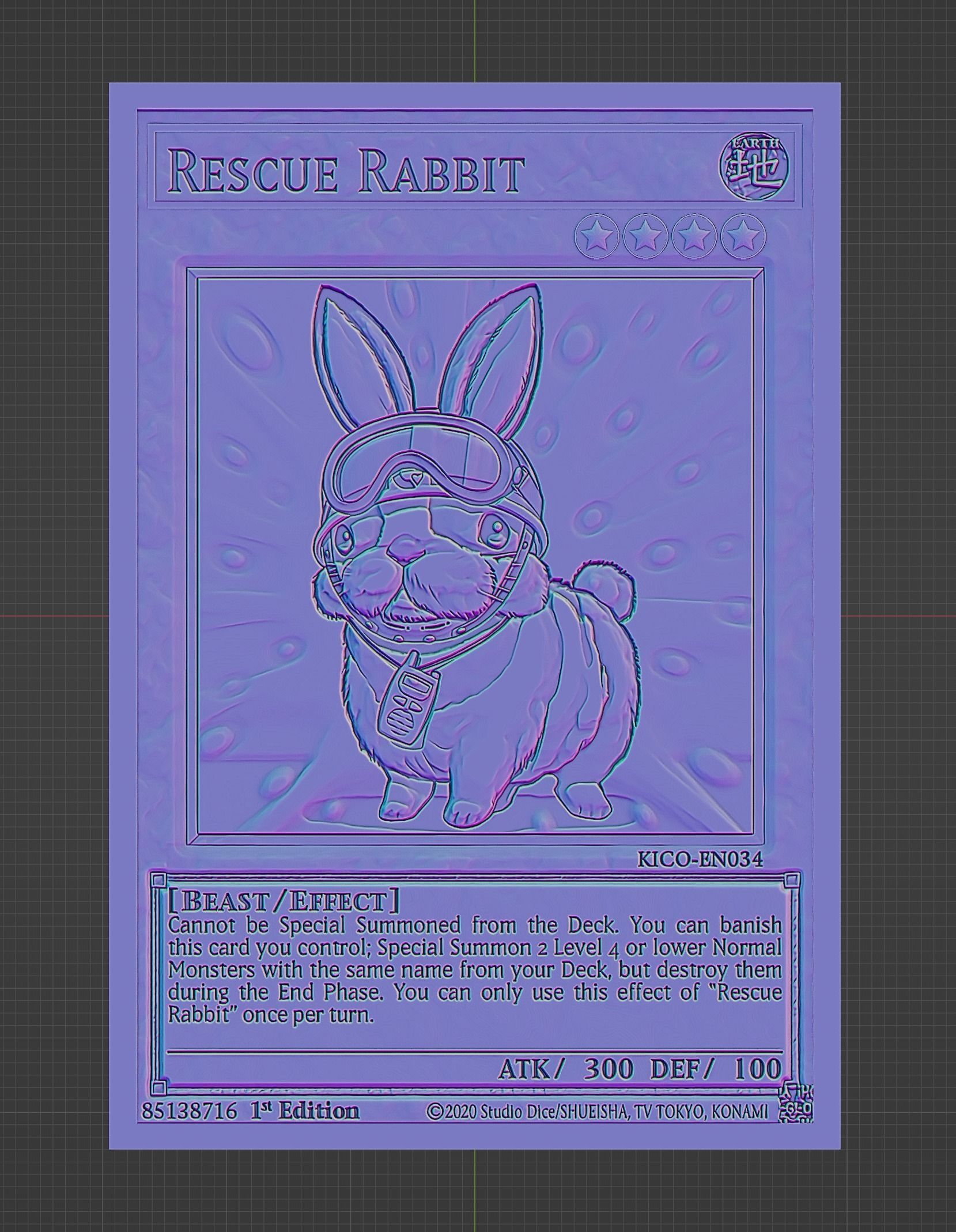 rescue rabbit - yugioh free 3D model 3D printable | CGTrader