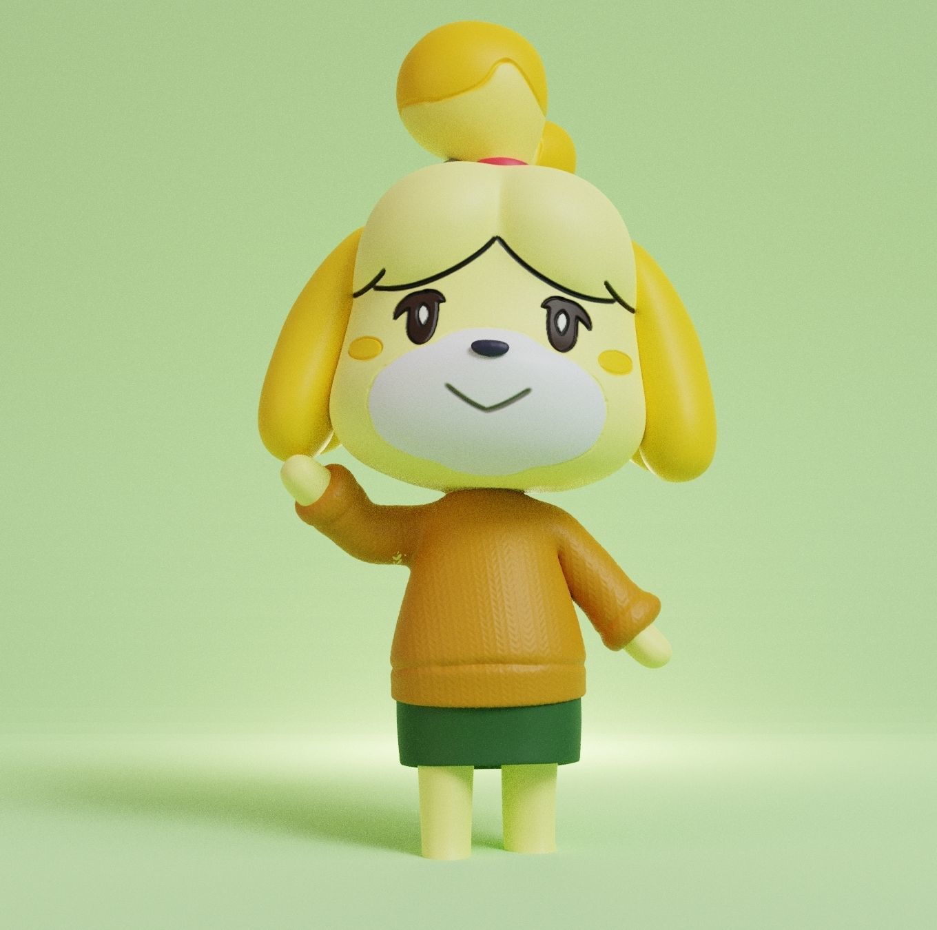 ANIMAL CROSSING - ISABELLE - POSE 1 3D model 3D printable | CGTrader