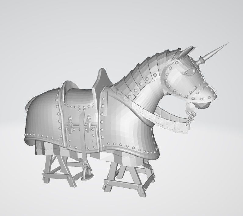 MEDIEVAL HORSE ARMOUR STAND 3D model 3D printable | CGTrader