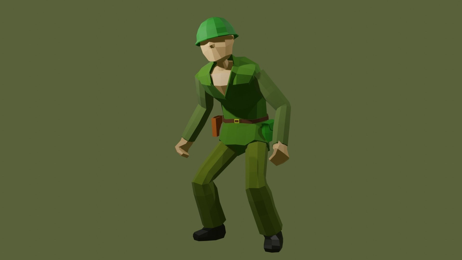 3D model Soldier Low Poly - rig included VR / AR / low-poly | CGTrader